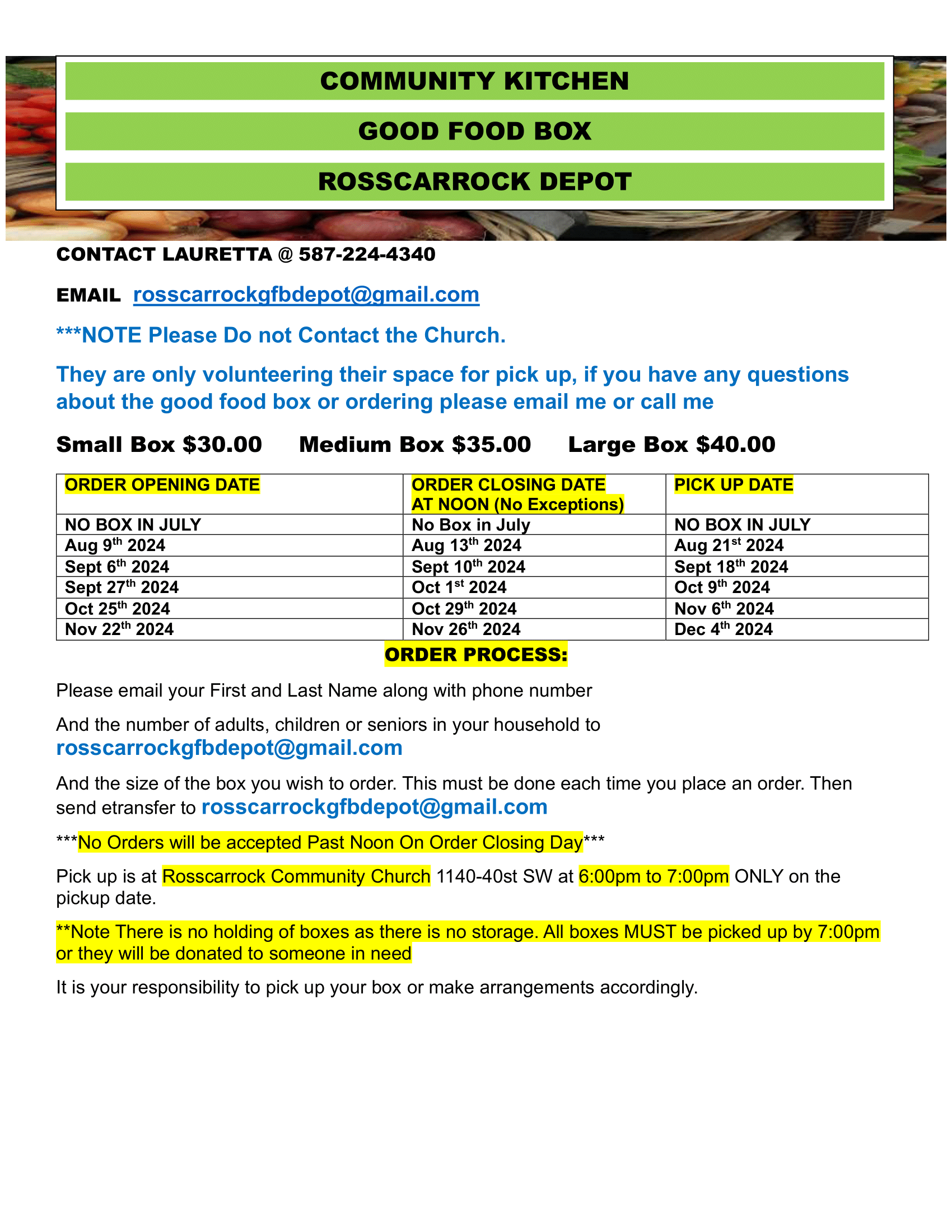 UPDATED!! NEW GOOD FOOD BOX INFORMATION – Rosscarrock Community Association